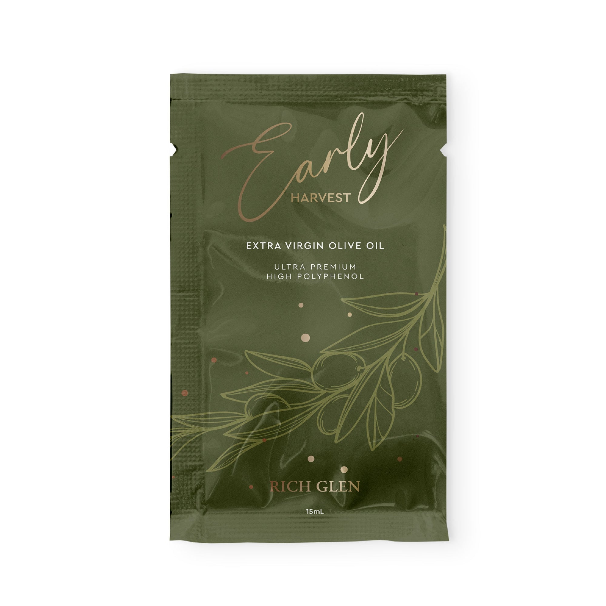 Early Harvest Extra Virgin Olive Oil 2026 Sachet | Rich Glen